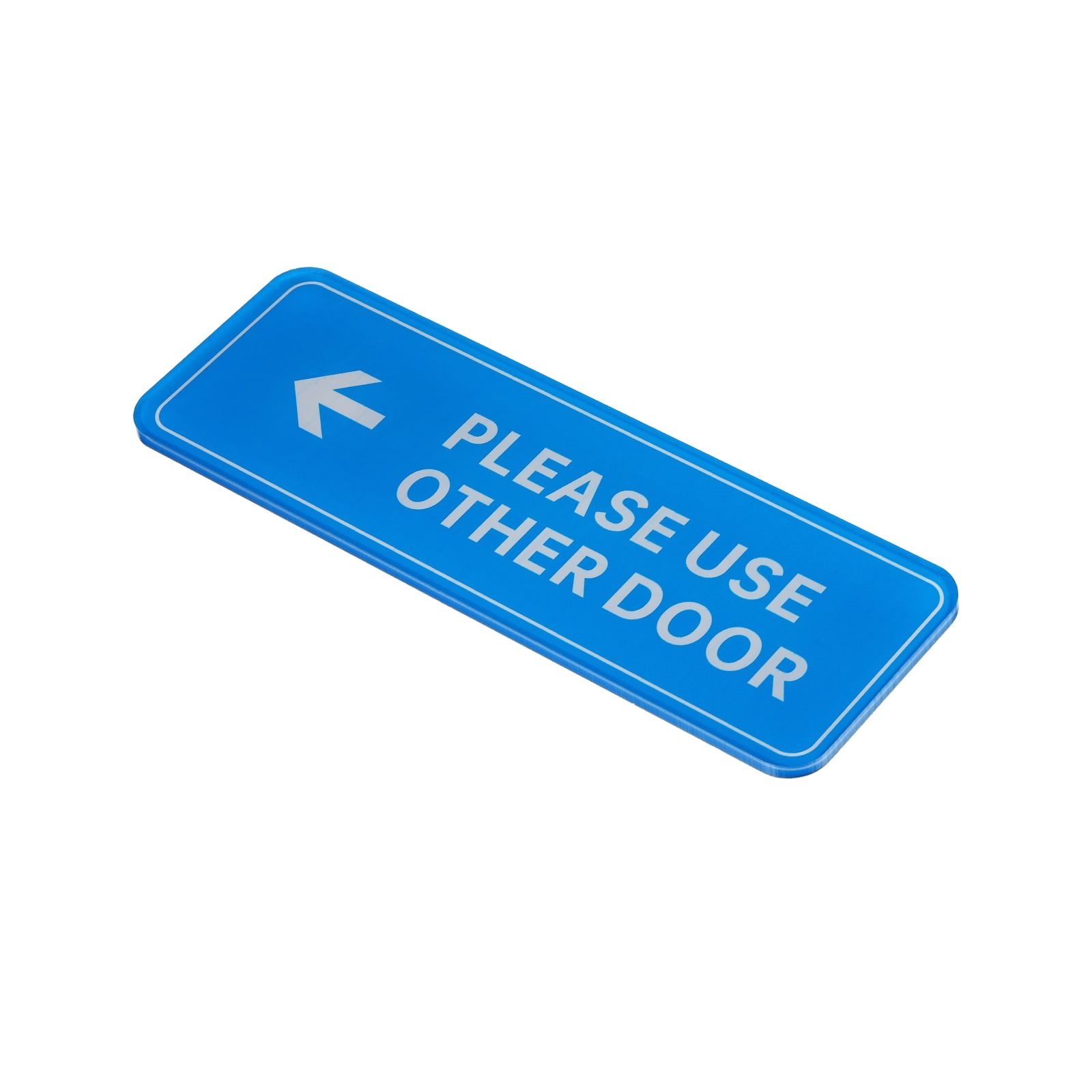 Uxcell 6"x2" Please Use Other Door Left Arrow Sign Acrylic Adhesive ...