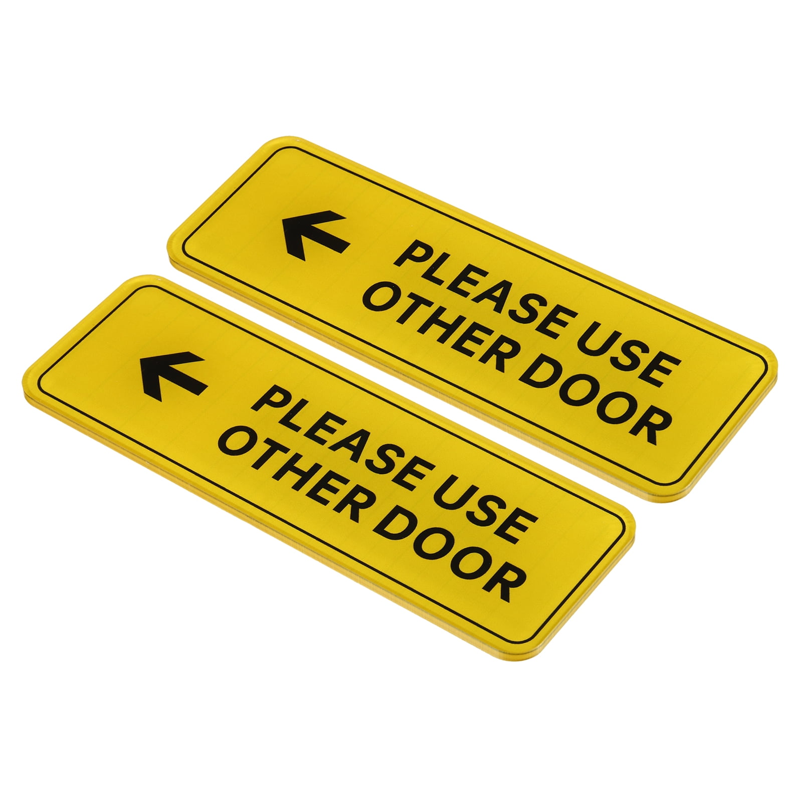 Uxcell 6"x2" Please Use Other Door Left Arrow Sign Acrylic Adhesive ...