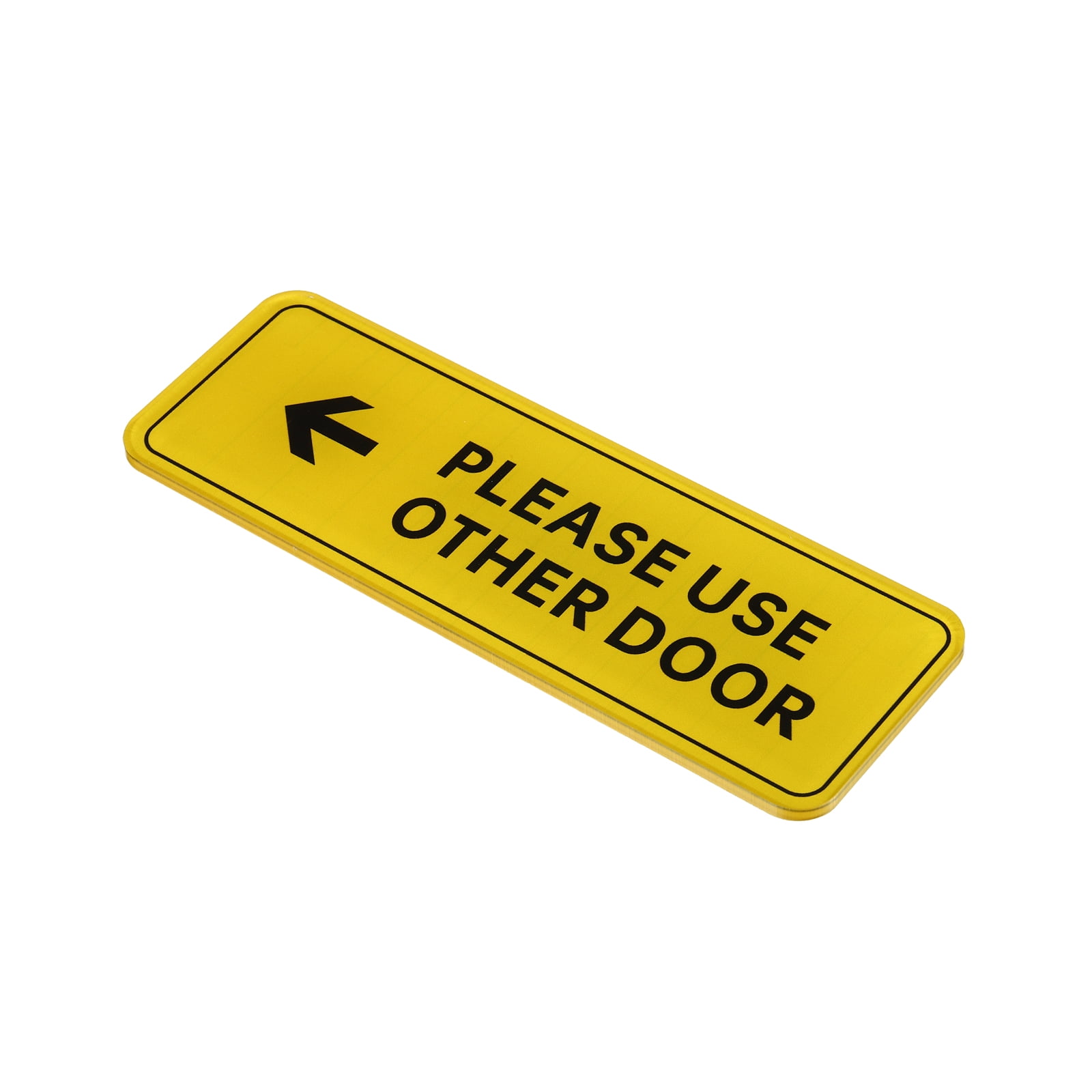 Uxcell 6"x2" Please Use Other Door Left Arrow Sign Acrylic Adhesive ...