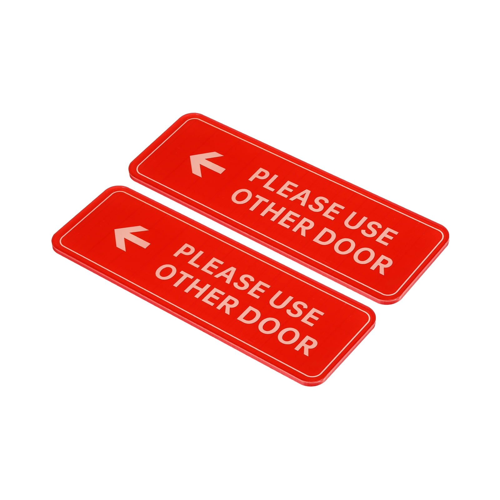 Uxcell 6"x2" Please Use Other Door Left Arrow Sign Acrylic Adhesive ...