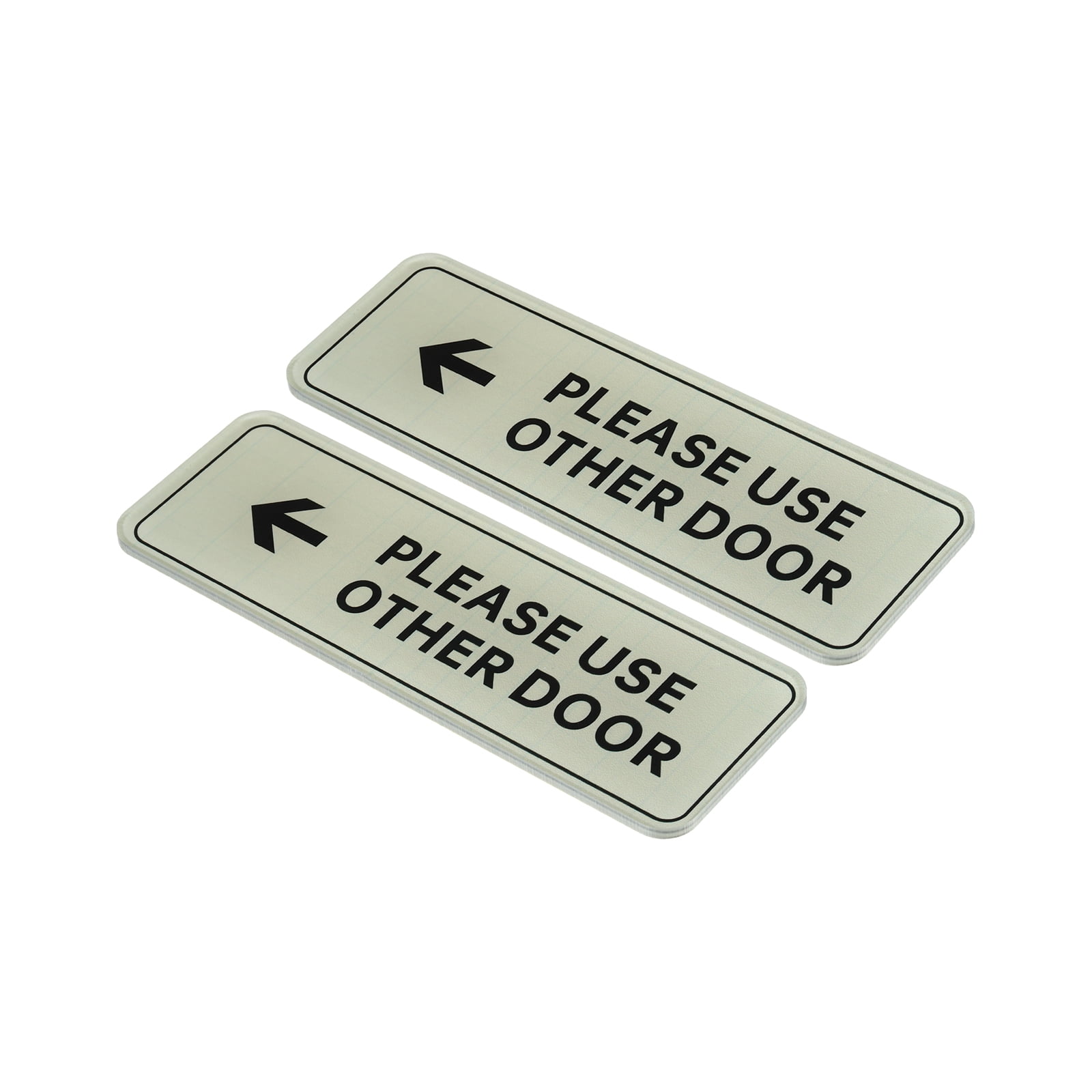 Uxcell 6"x2" Please Use Other Door Left Arrow Sign Acrylic Adhesive ...
