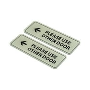 Uxcell Push Pull Door Sign Acrylic Self Adhesive Round Sticker Golden 2 ...