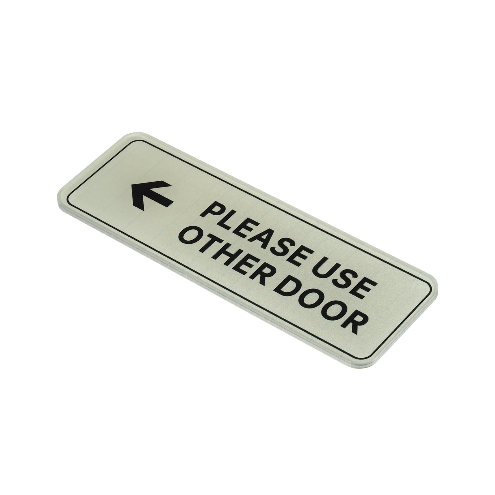 Uxcell 6"x2" Please Use Other Door Left Arrow Sign Acrylic Adhesive ...