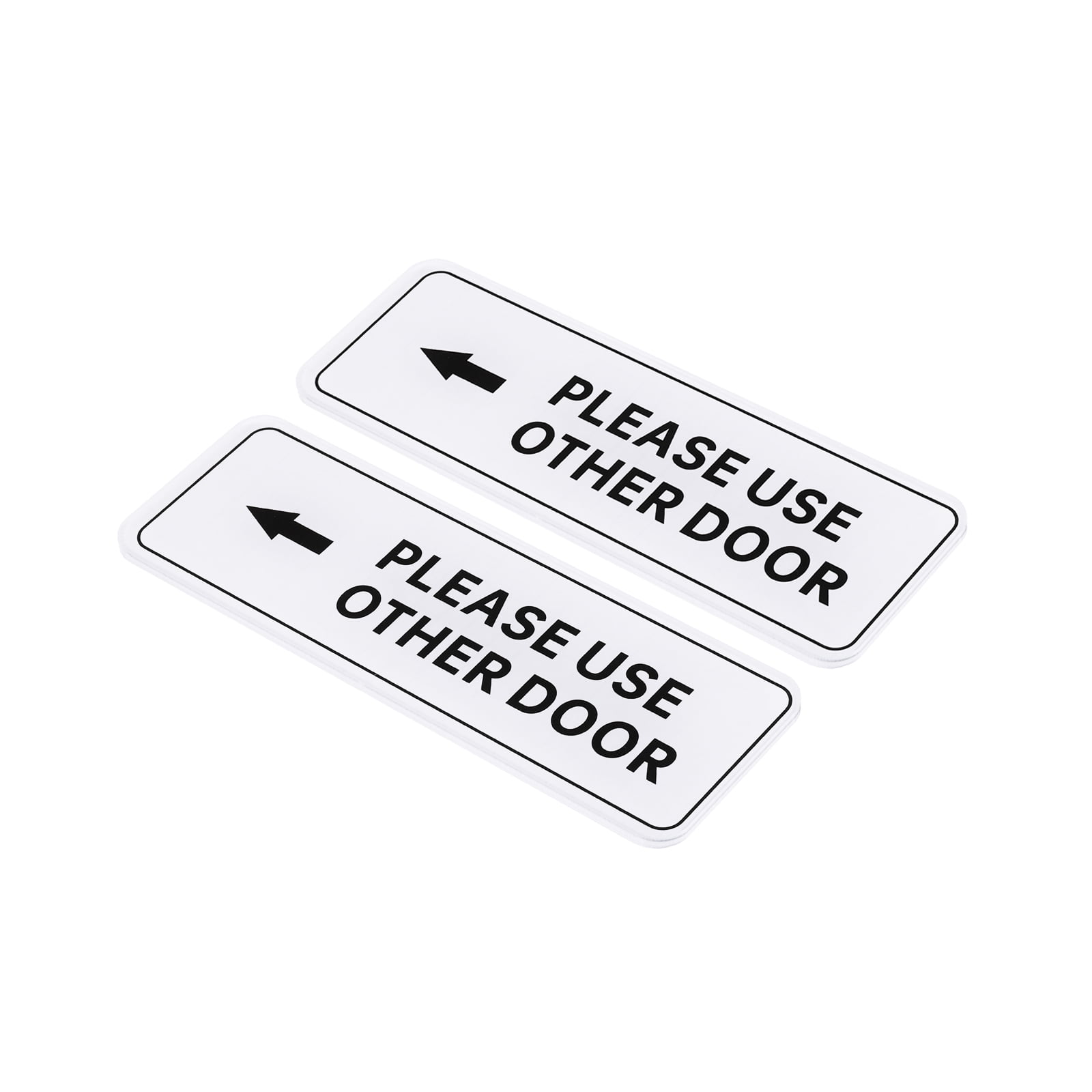 Uxcell 6"x2" Please Use Other Door Left Arrow Sign Acrylic Adhesive ...