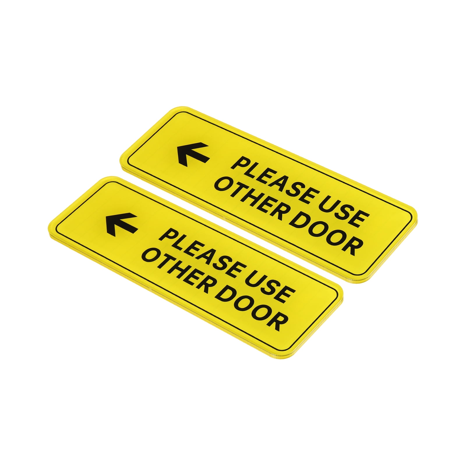 Uxcell 6"x2" Please Use Other Door Left Arrow Sign Acrylic Adhesive ...