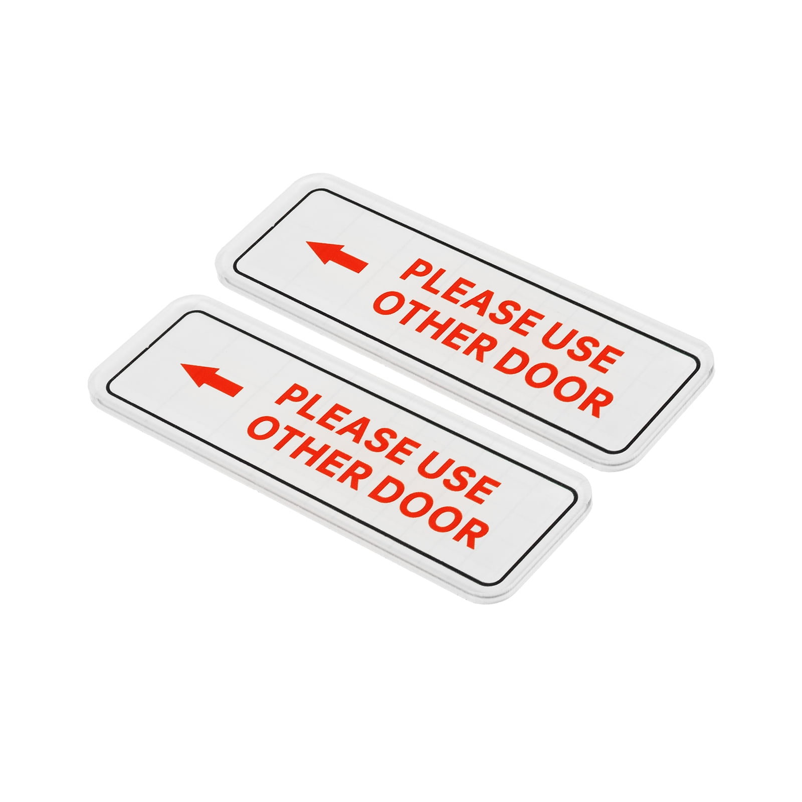 Uxcell 6"x2" Please Use Other Door Left Arrow Sign Adhesive Door ...