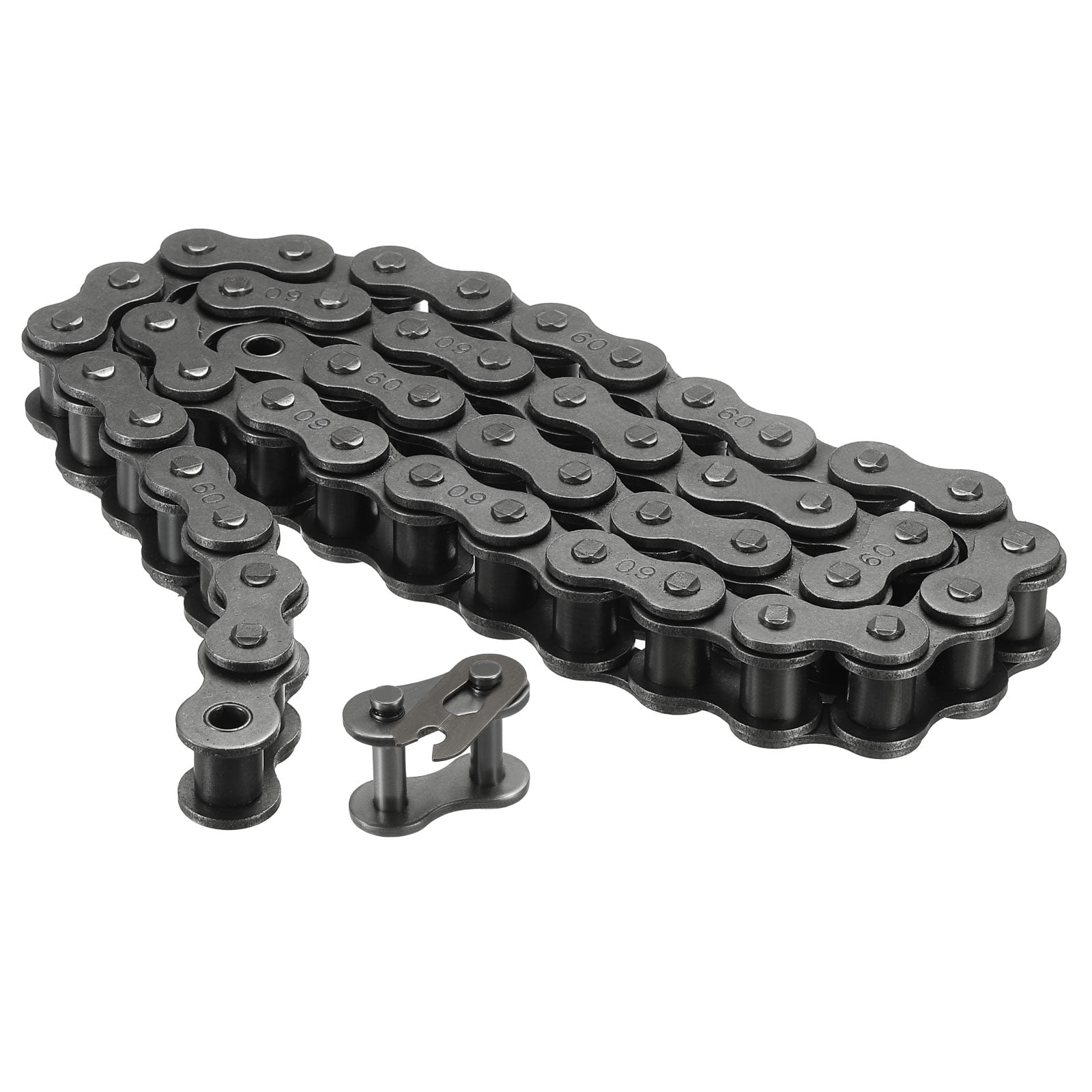Uxcell #60/12A-1 Roller Chain 3 Feet 3/4" Pitch Carbon Steel Roller ...