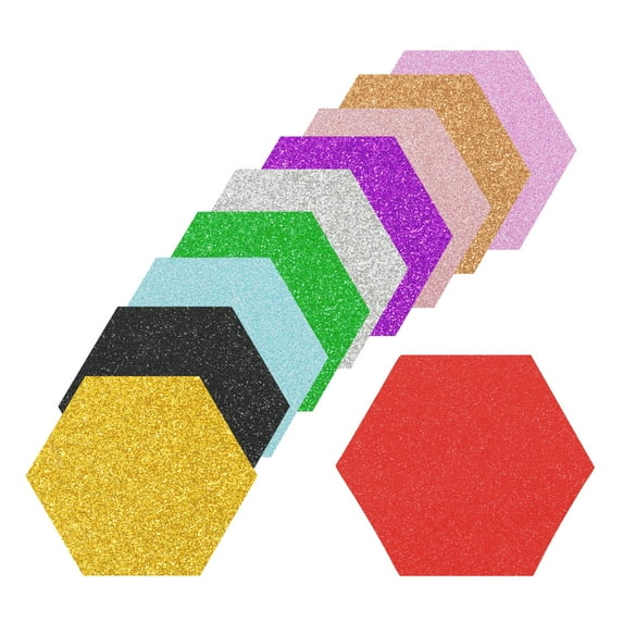 Uxcell 60 Pack Hexagon Cutouts Paper Bulletin Board Decorations Multi ...