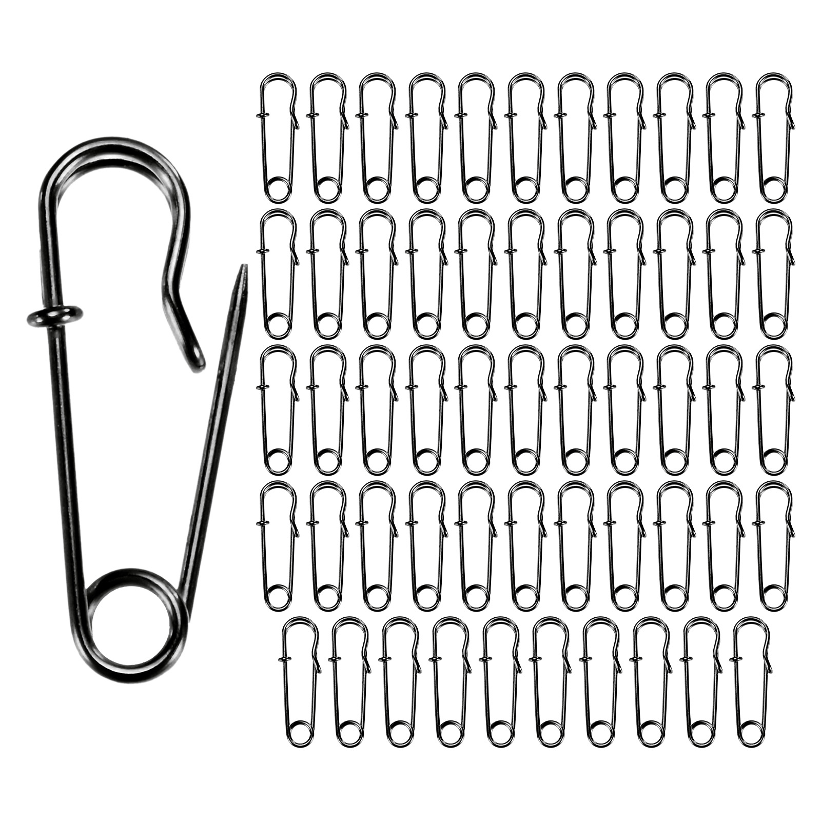 Uxcell 60-Pack Large Safety Pins, 1.1