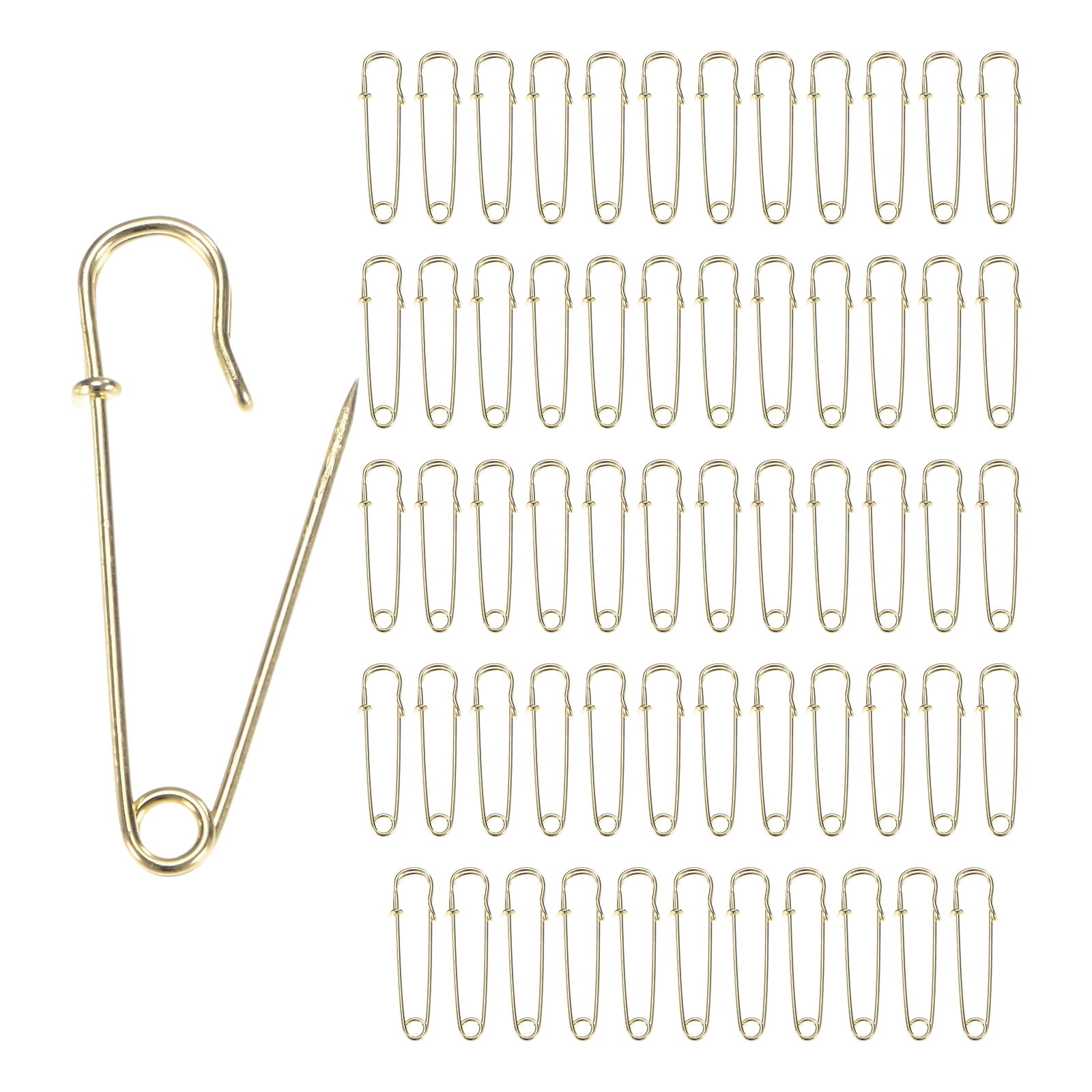 Uxcell 60-Pack Large Safety Pins, 1.5