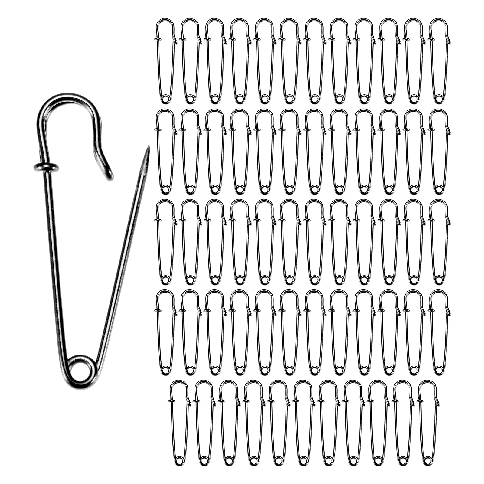Uxcell 60-Pack Large Safety Pins, 2