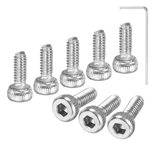Uxcell 60-Pack M2 x 5mm Hex Socket Head Cap Screws Bolts, 304 Stainless ...