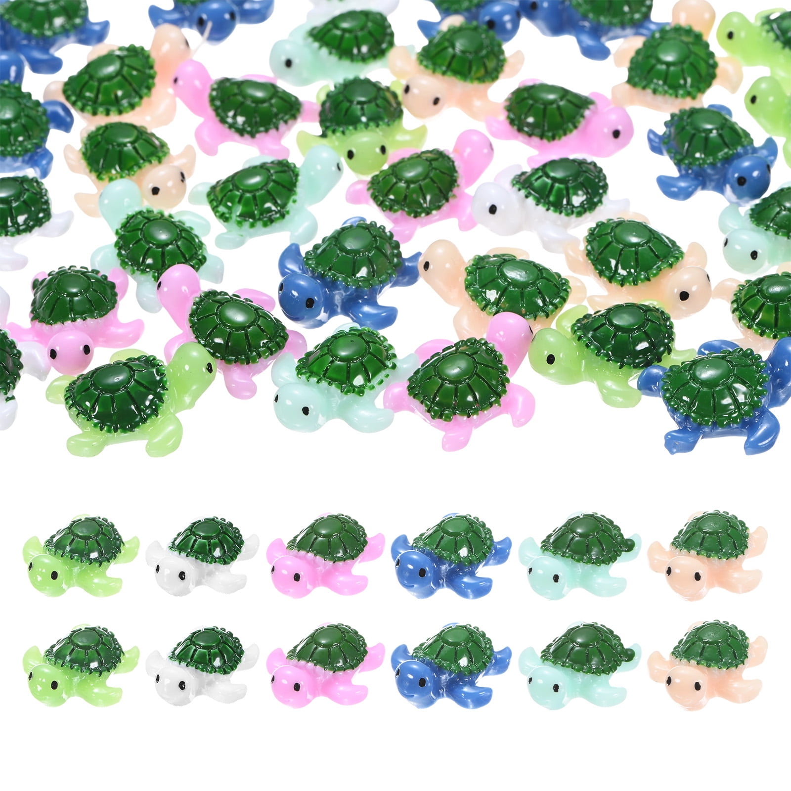 Uxcell 60-Pack Mini Resin Turtles, 0.79inch/2cm Miniature Sea Turtle ...