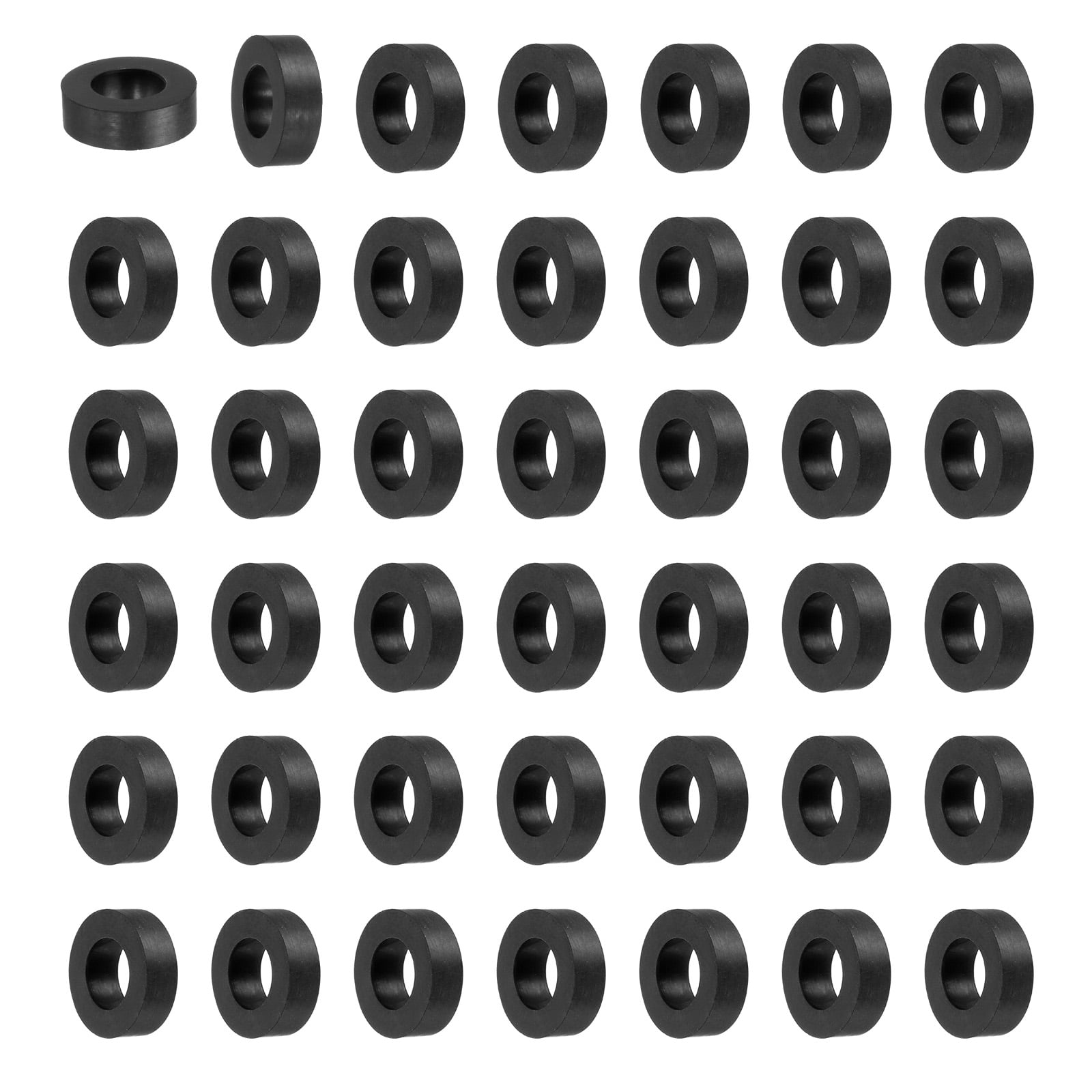 Uxcell 60 Pack Rubber Spacers 16mm OD x 8.5mm ID x 5mm Thick Round Anti ...