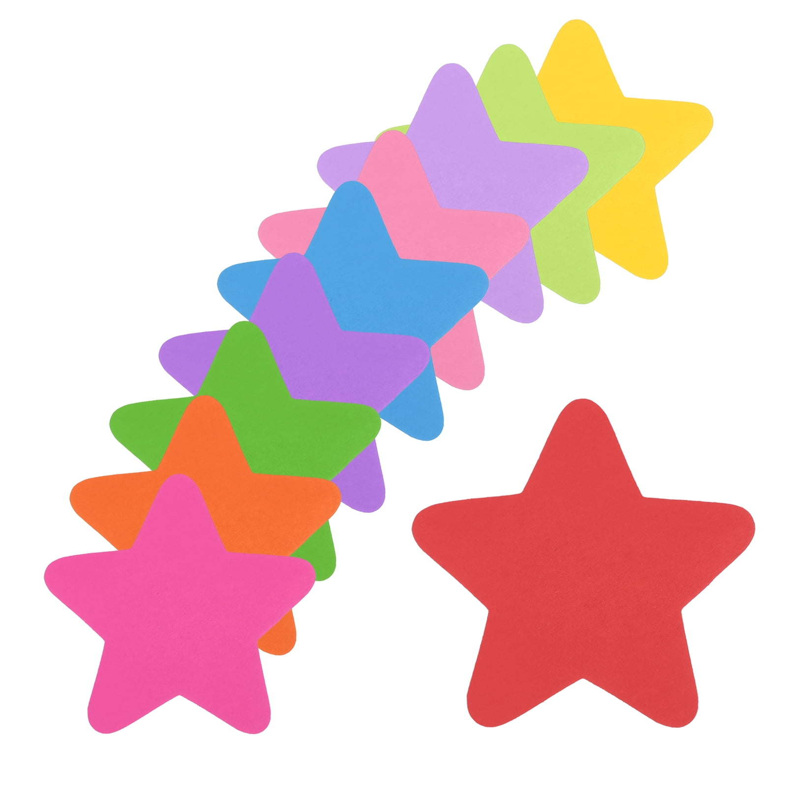 Uxcell 60 Pack Star Cutouts Paper Bulletin Board Decoration Multi-Color ...
