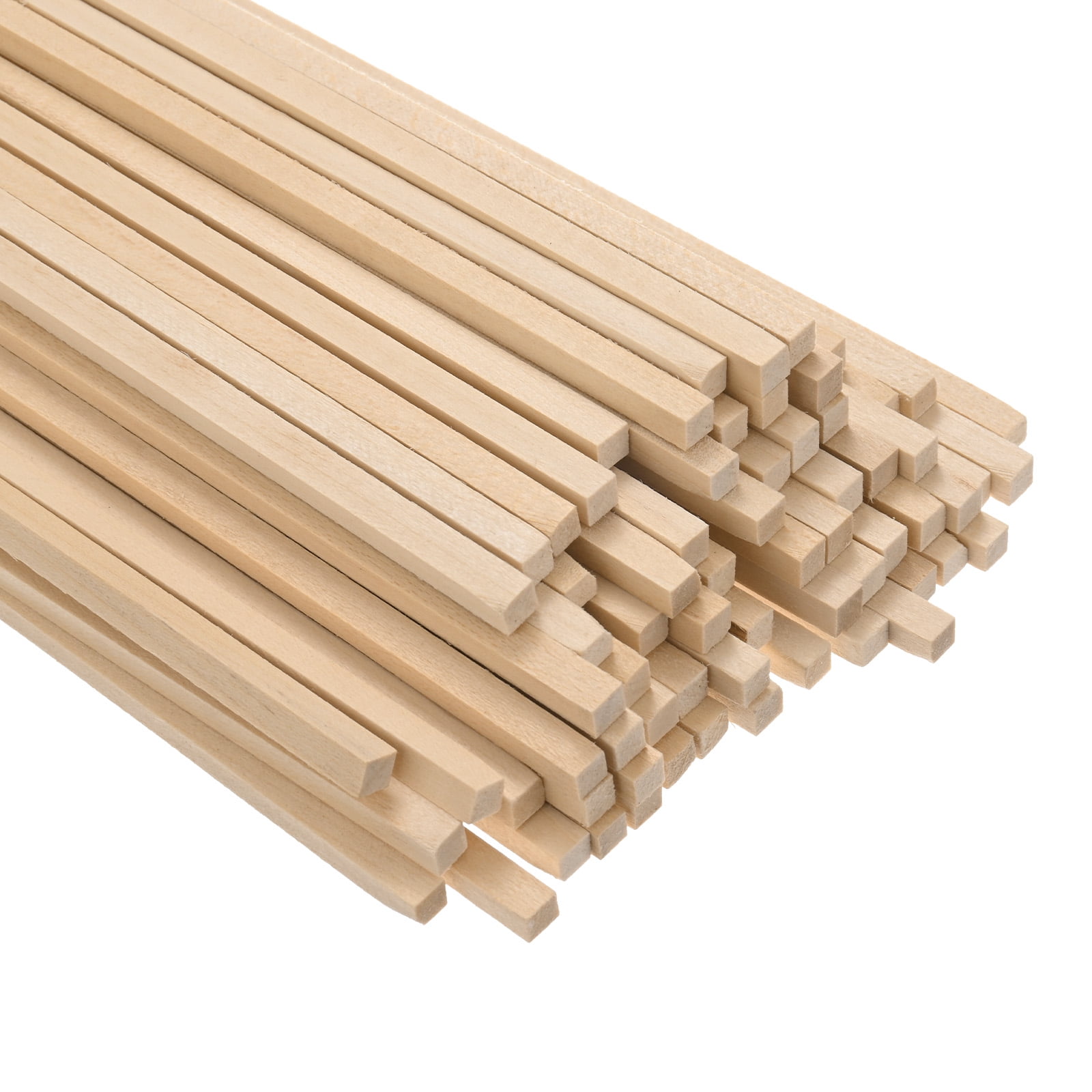 Uxcell 60-Pack Wood Square Dowel Rods, 15/64 x 12 Inch Unfinished Wooden Square Dowel Rod ...