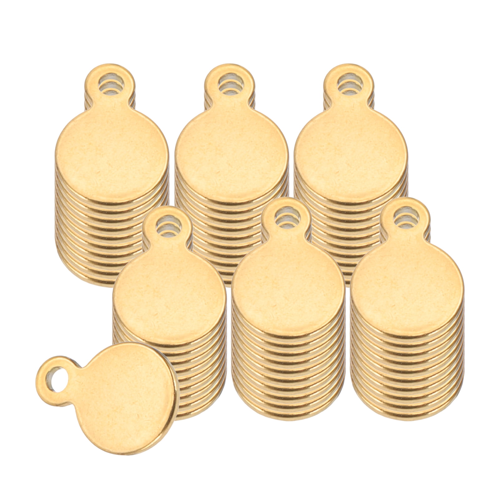 Uxcell 60 Pcs 1/4 inch Round Metal Stamping Blanks, Stainless Steel ...