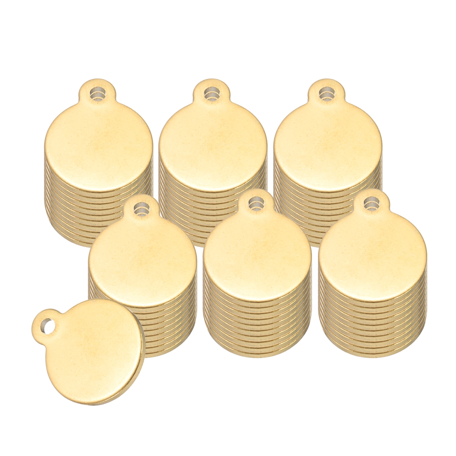 Uxcell 60 Pcs 2/5 inch Round Metal Stamping Blanks, Stainless Steel ...
