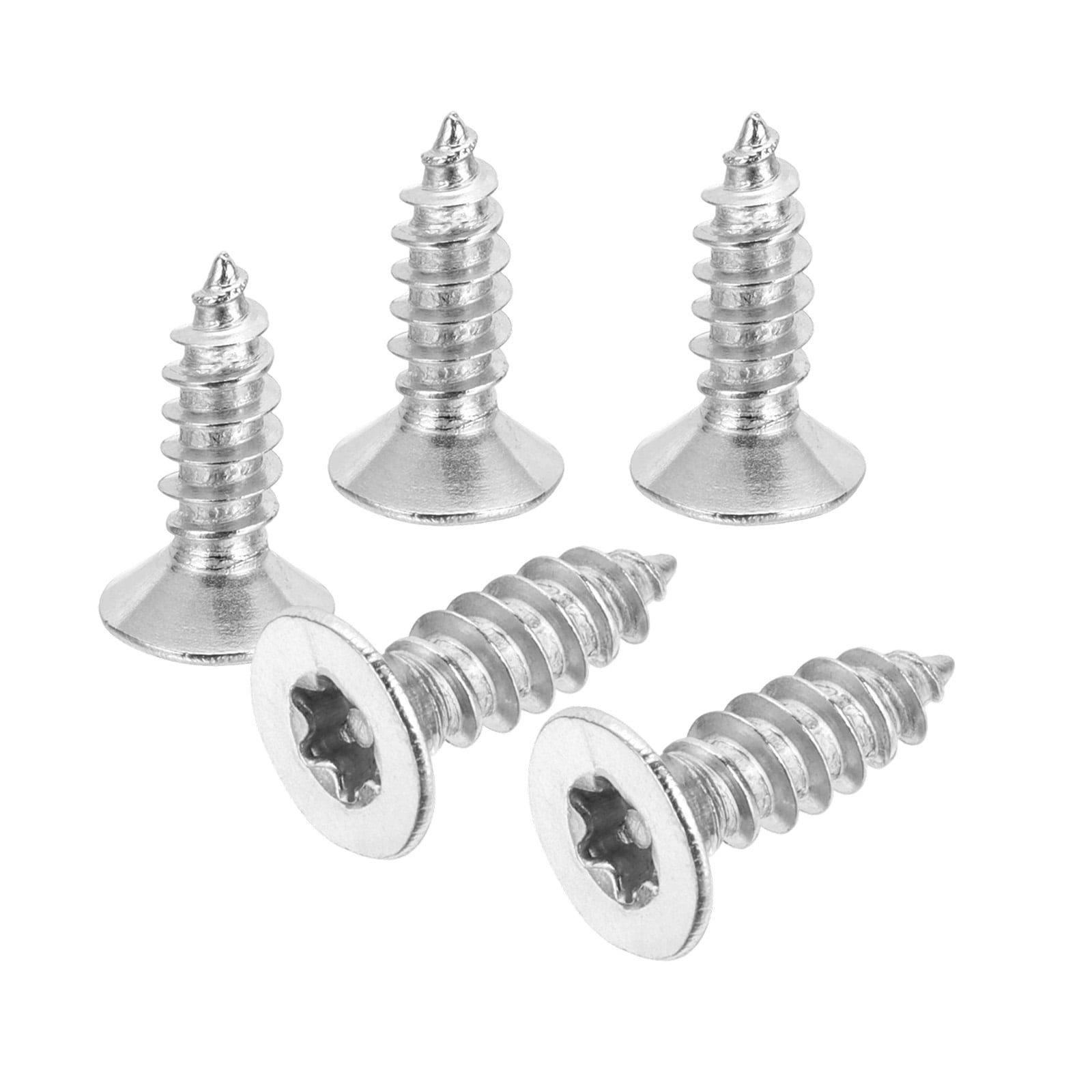 Uxcell 60 Pcs M5 x 16mm Flat Head Torx / Star Screws Self Tapping Wood ...