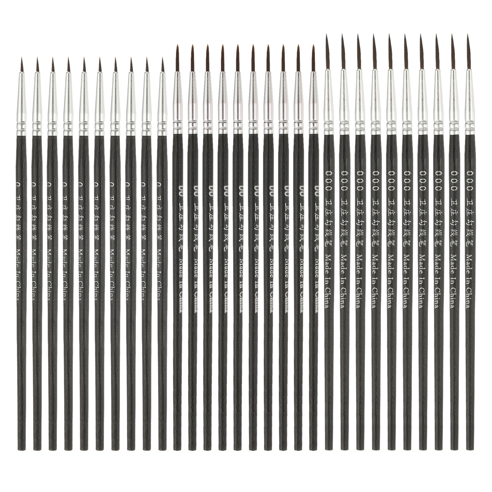 Uxcell 60 Pcs Pointed Tip Paint Brushes Bulk, Detail Acrylic Painting ...
