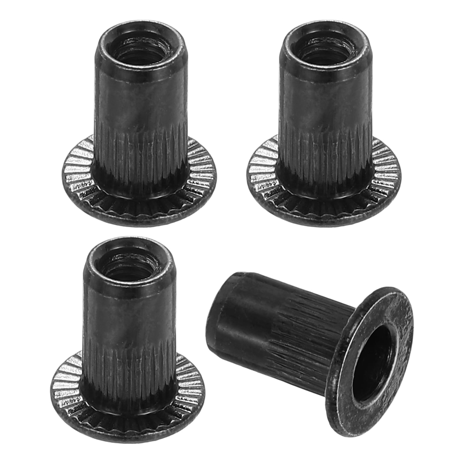 Uxcell 60 Pcs Rivet Nut M5x13, Knurled Flat Head Threaded Insert Rivet ...