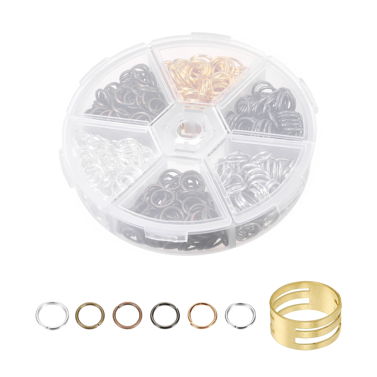 Uxcell 600 Pack 8mm Open Jump Rings O Ring Connectors for DIY Making, 6 ...
