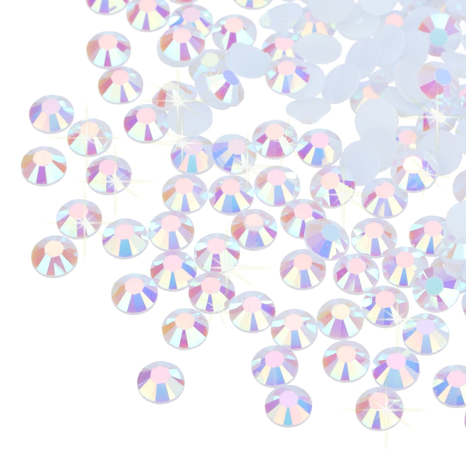 Uxcell 6000 Pcs Bright White Resin Flatback Rhinestone SS16 4mm Resin ...