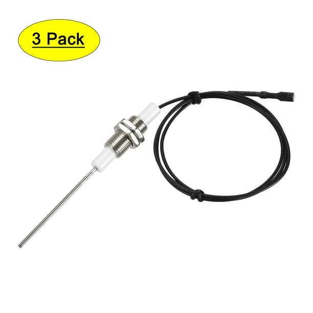 Uxcell 600mm Length Gas Grill Ignitor Wire Ceramic Electrode Assembly 3 ...
