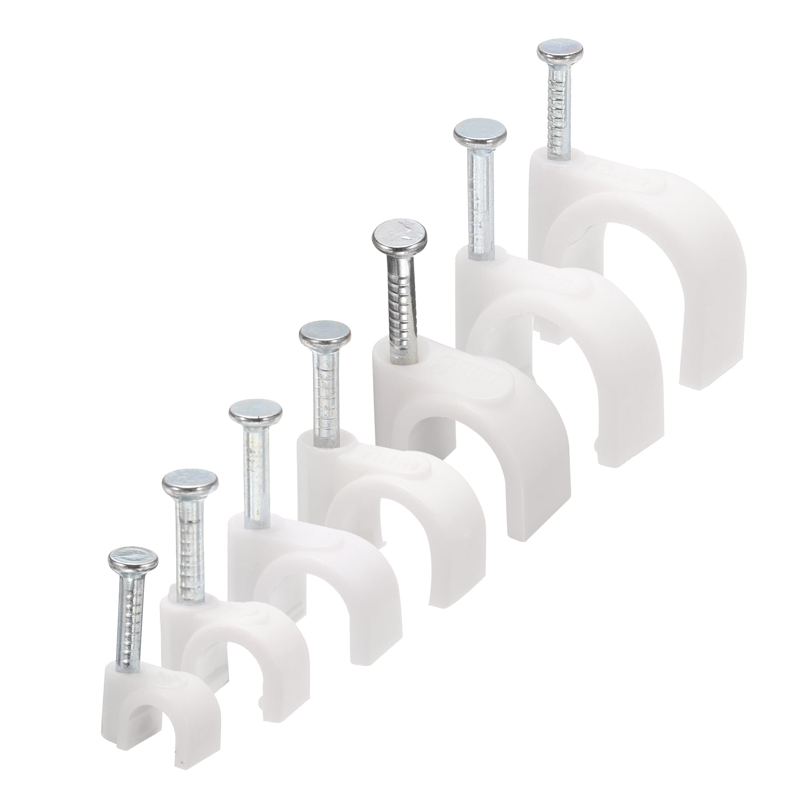 Uxcell 600pcs Cable Clips 4/5/6/7/8/10/12mm Wire Wall Clips with Steel ...