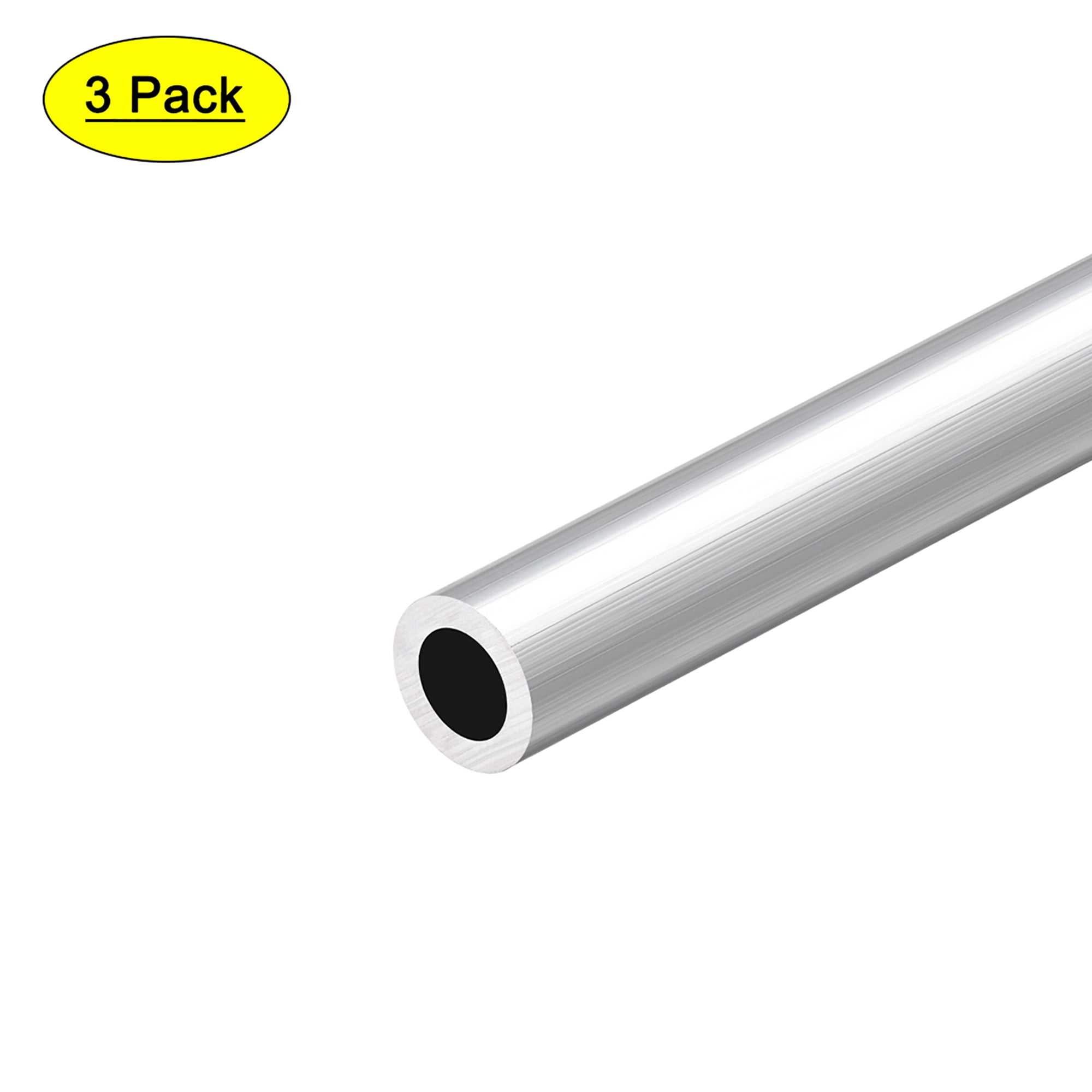 Uxcell 6063 Aluminum Round Tube, Straight Pipe Tubing 17mm x 11mm x ...