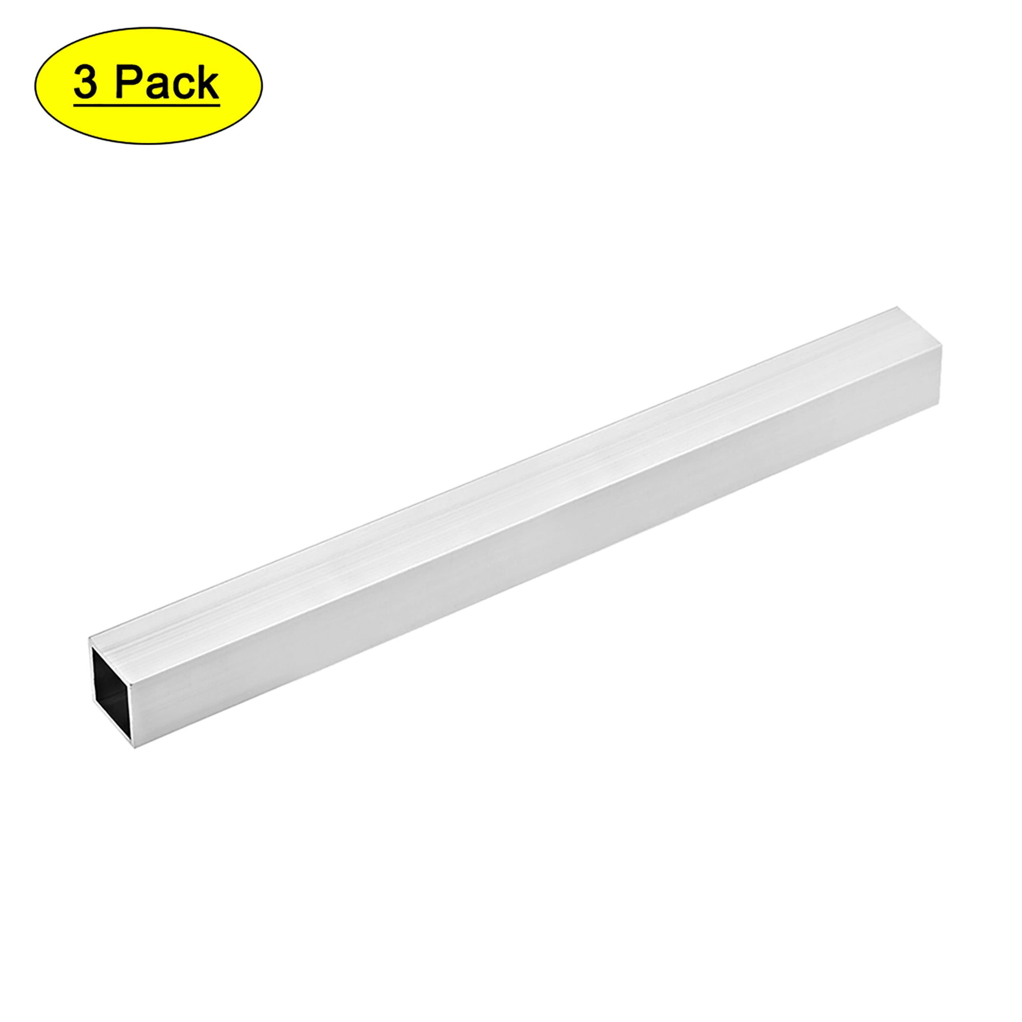 Uxcell 6063 Aluminum Square Tube Straight Pipe Tubing 25 x25 x 1.2 x ...
