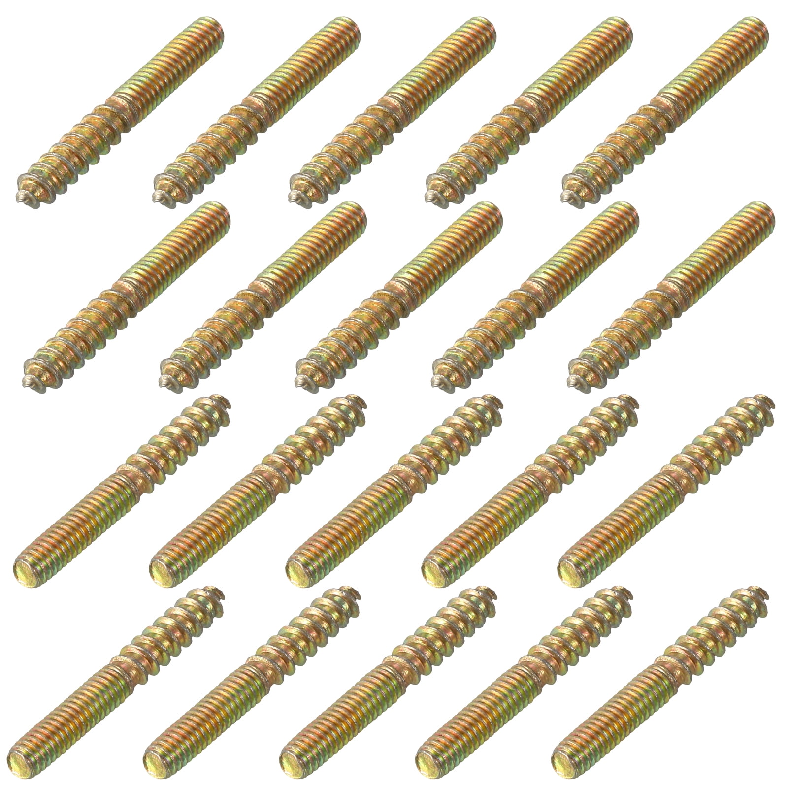 Uxcell 60Pack M4x30mm Hanger Bolt Double Headed Bolt Self-Tapping Screw ...