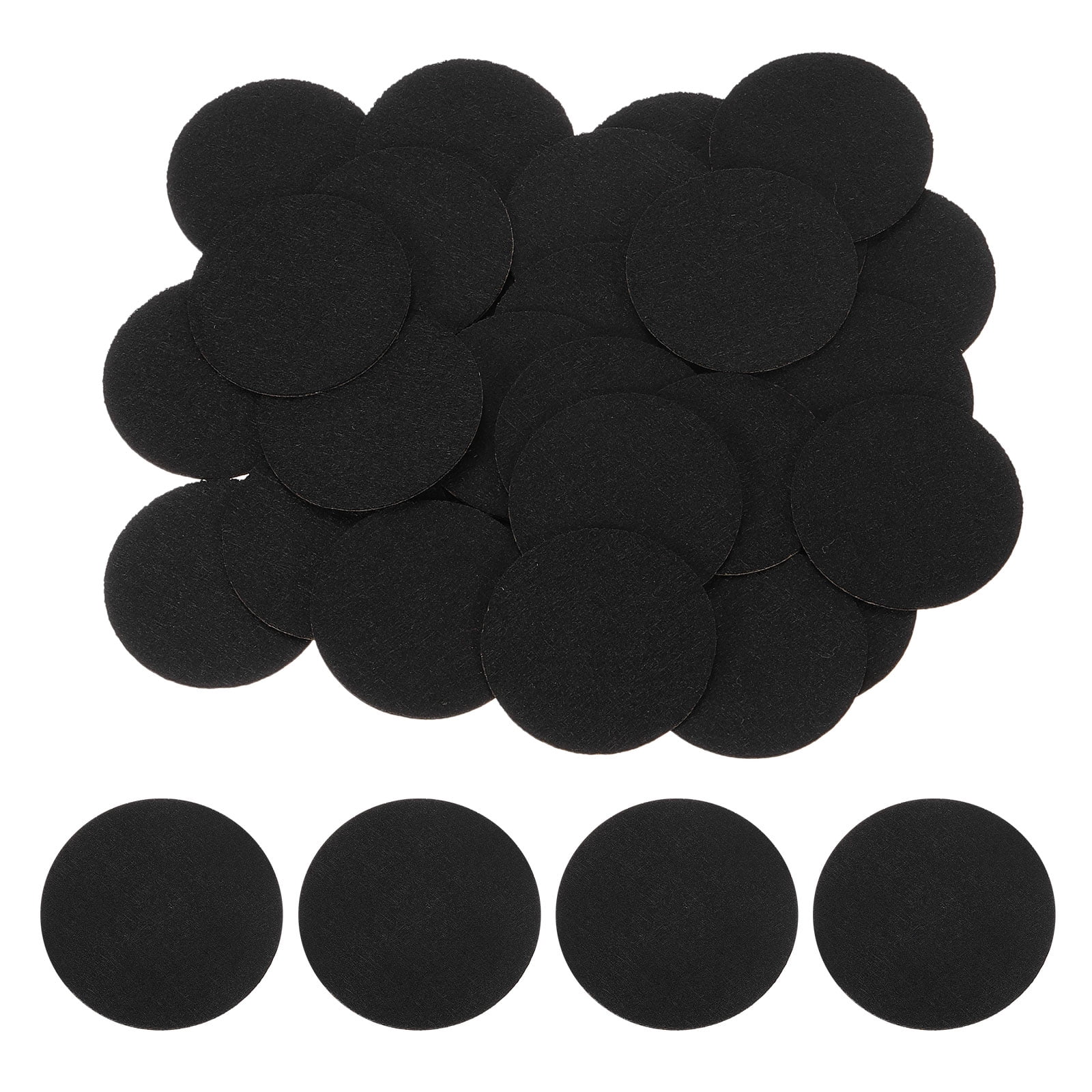 Uxcell 60Pack Round Felt Circles, 40mm (1-5/8") Black Non-Woven Felt ...
