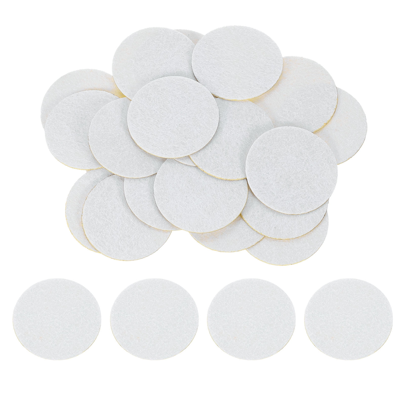 Uxcell 60Pack Round Felt Circles, 45mm (1-3/4") White Non-Woven Felt ...