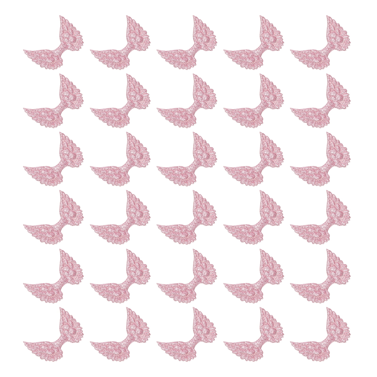 Uxcell 60Pcs Angel Wings for Crafts, Glitter Mini Angel Wings Ornament ...