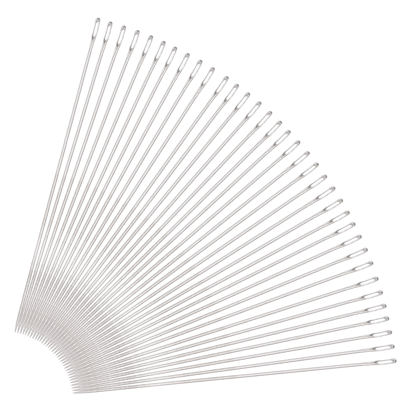 Uxcell 60Pcs Beading Needles Fine Thin Long Straight Sewing Embroidery ...