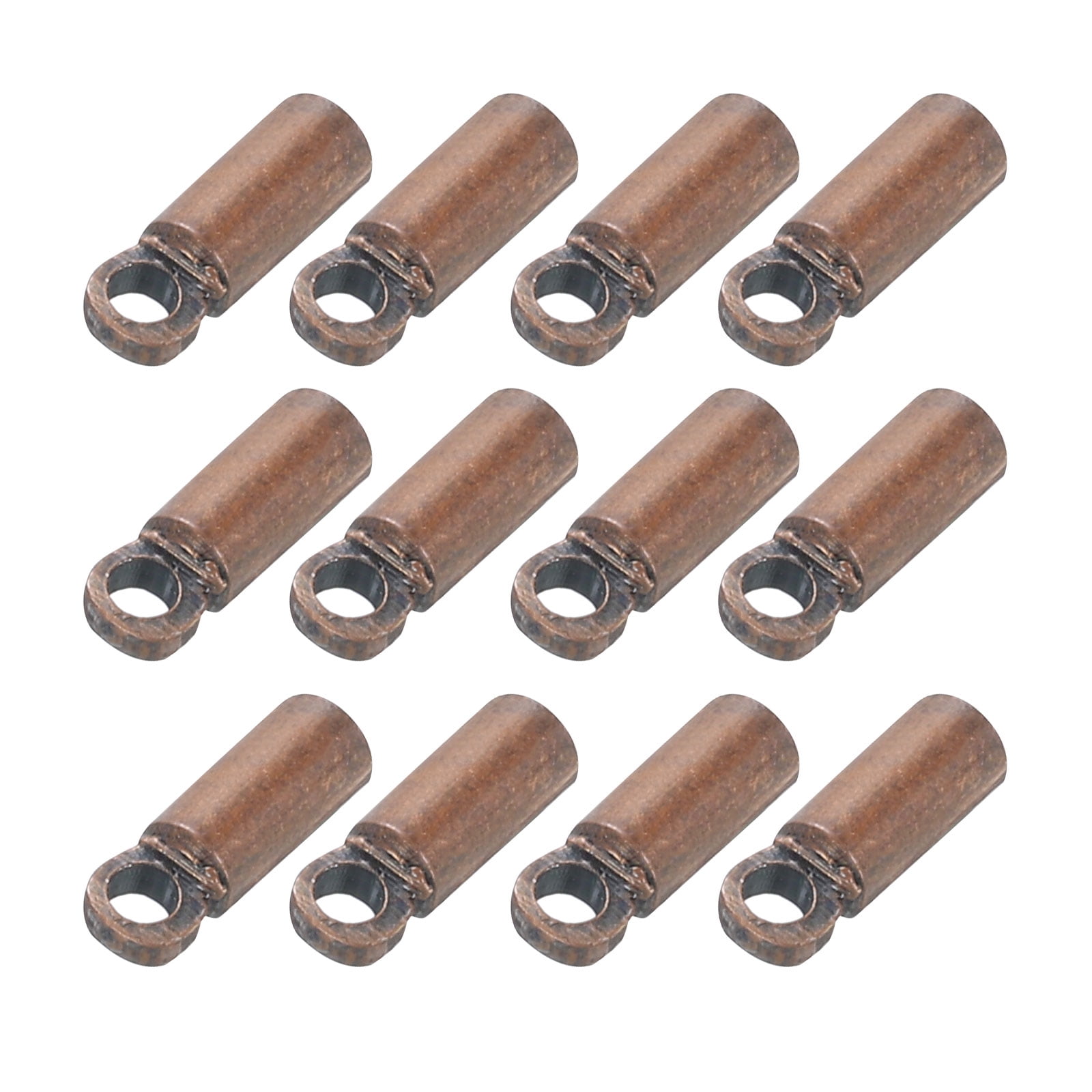 Uxcell 60Pcs Cord End Caps 6mm End Cap Barrel Beads Kumihimo 2mm Dia ...
