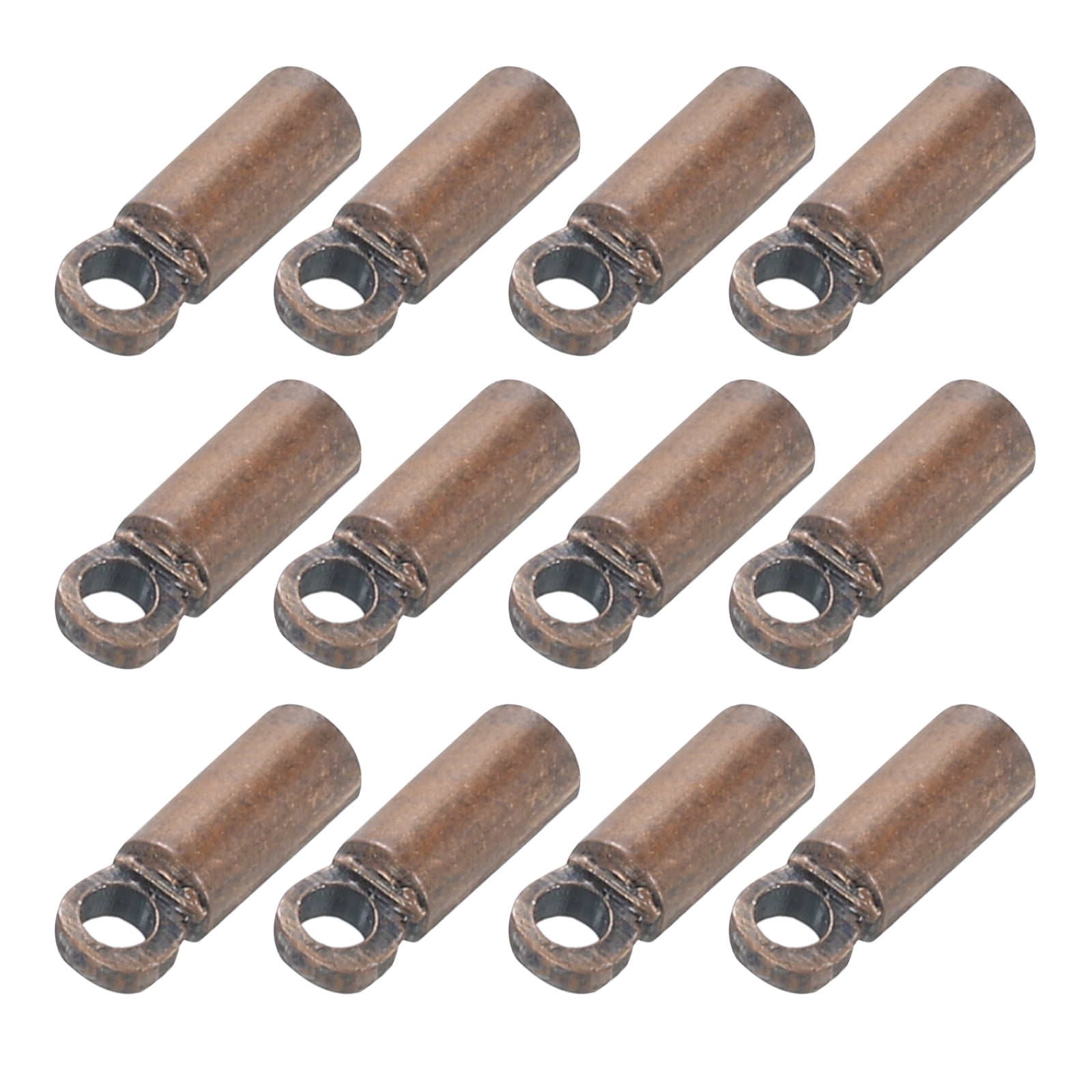 Uxcell 60Pcs Cord End Caps 7mm End Cap Barrel Beads Kumihimo 2.5mm Dia ...