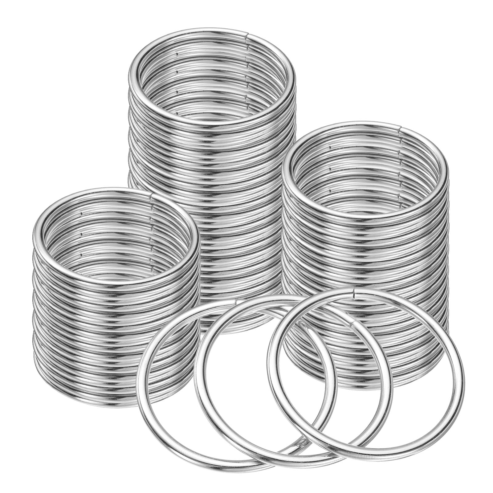 Uxcell 60 Pcs Metal O Rings for Crafts 1.5 inch Round Ring Buckles ...
