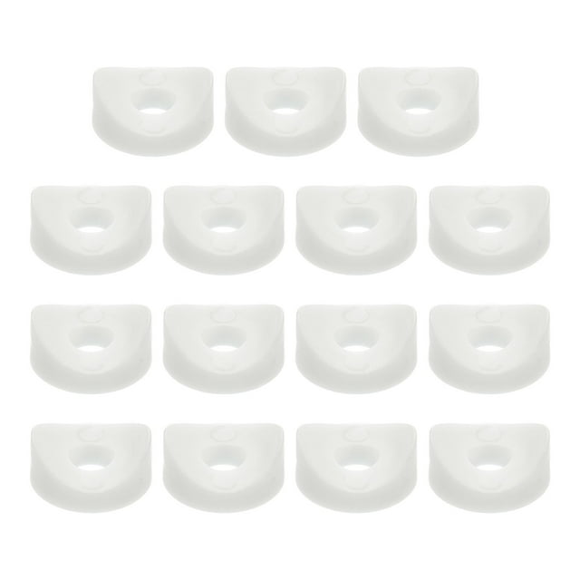 Uxcell 60Pcs Plastic Round Washers, 6mm x 19mm x 4mm White PE Concave ...