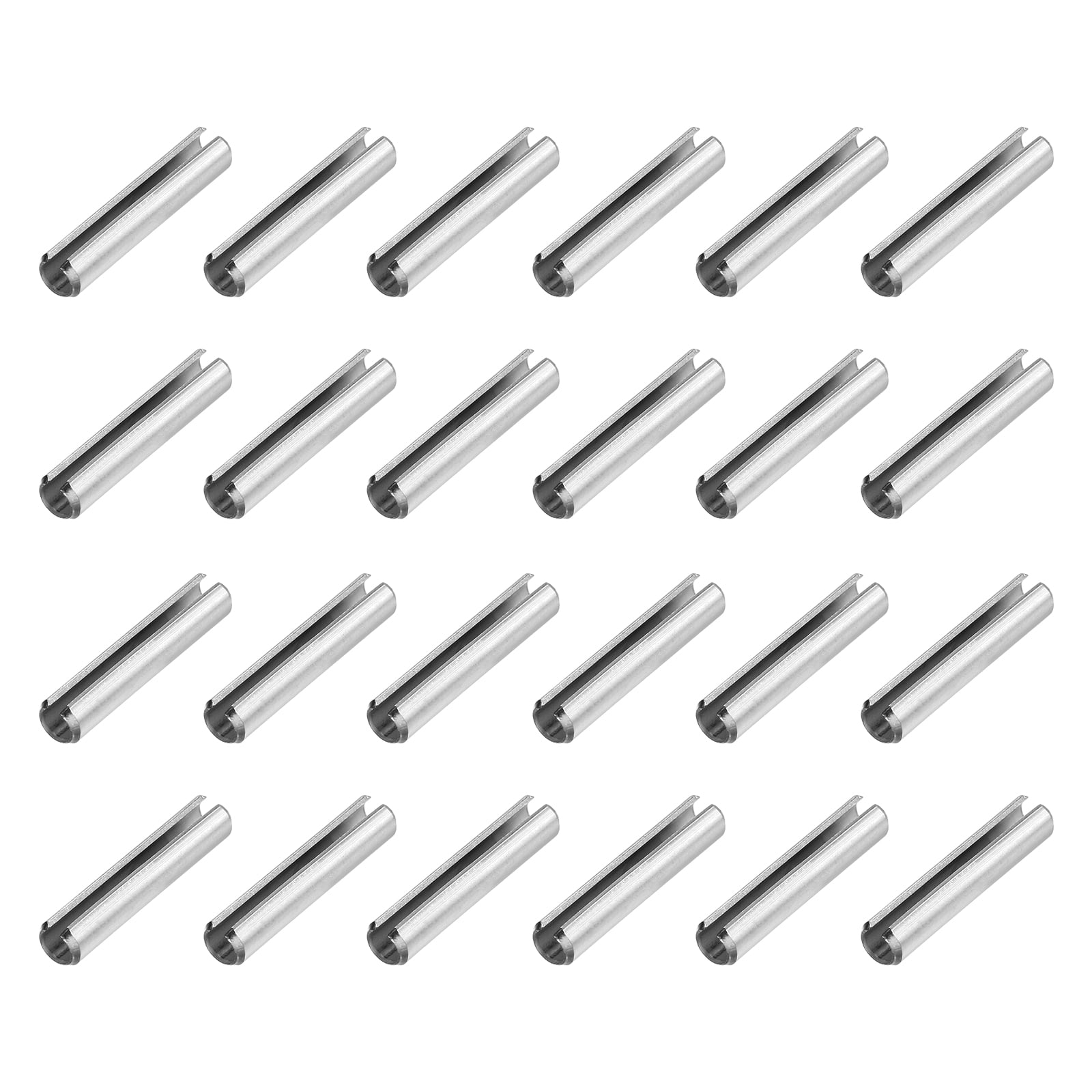 Uxcell 24Pcs Slotted Split Roll Pins 6/25 Inch(6mm) Dia. 1-1/5 Inch ...
