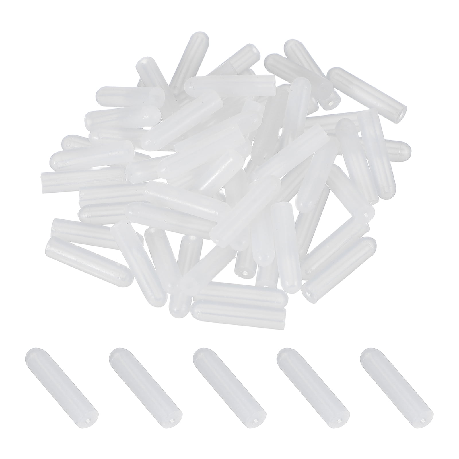Uxcell 60Pcs Silicone End Caps, 1/32"(0.9mm) ID Round Rubber Screw ...