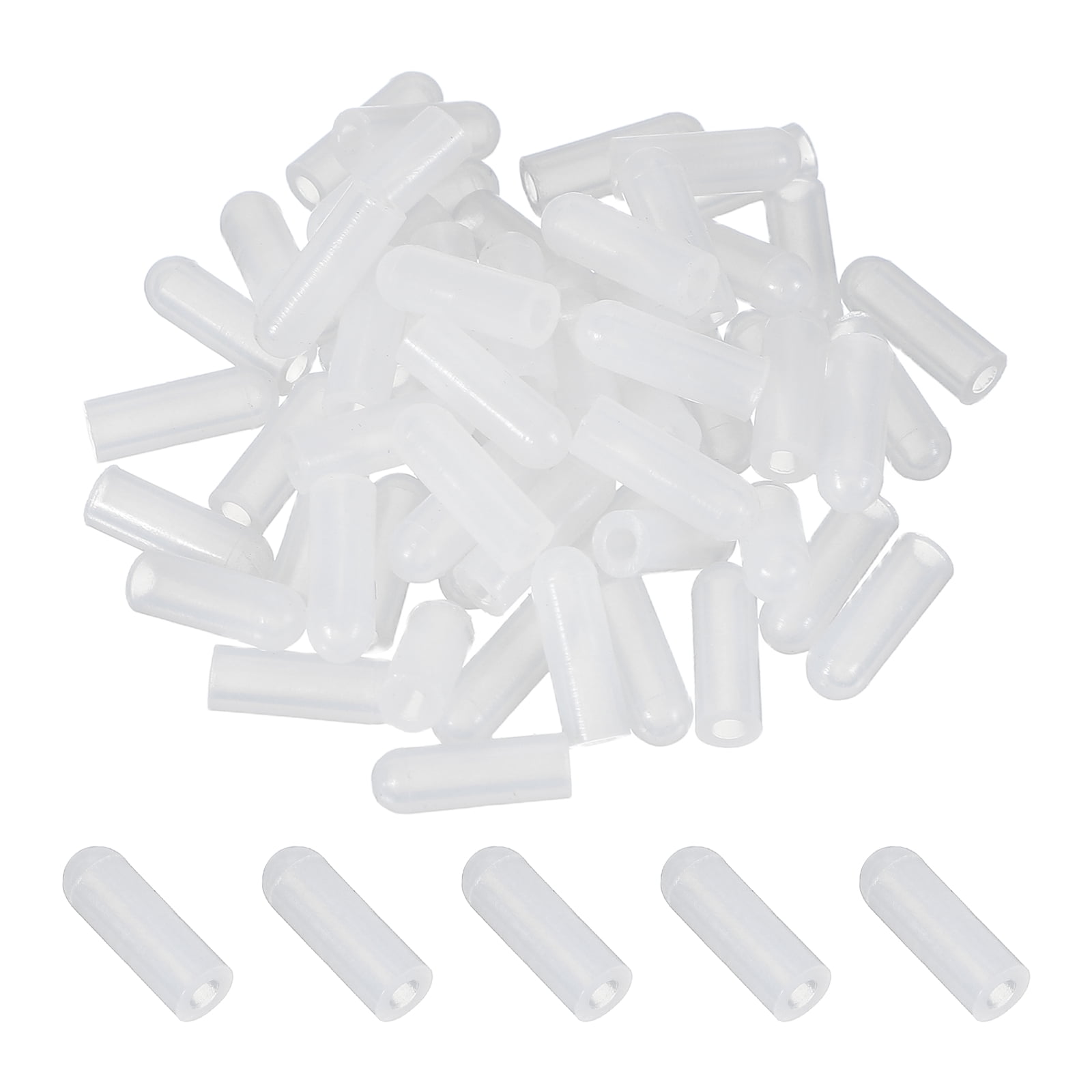 Uxcell 60Pcs Silicone End Caps, 5/64"(2.0mm) ID Round Rubber Screw ...