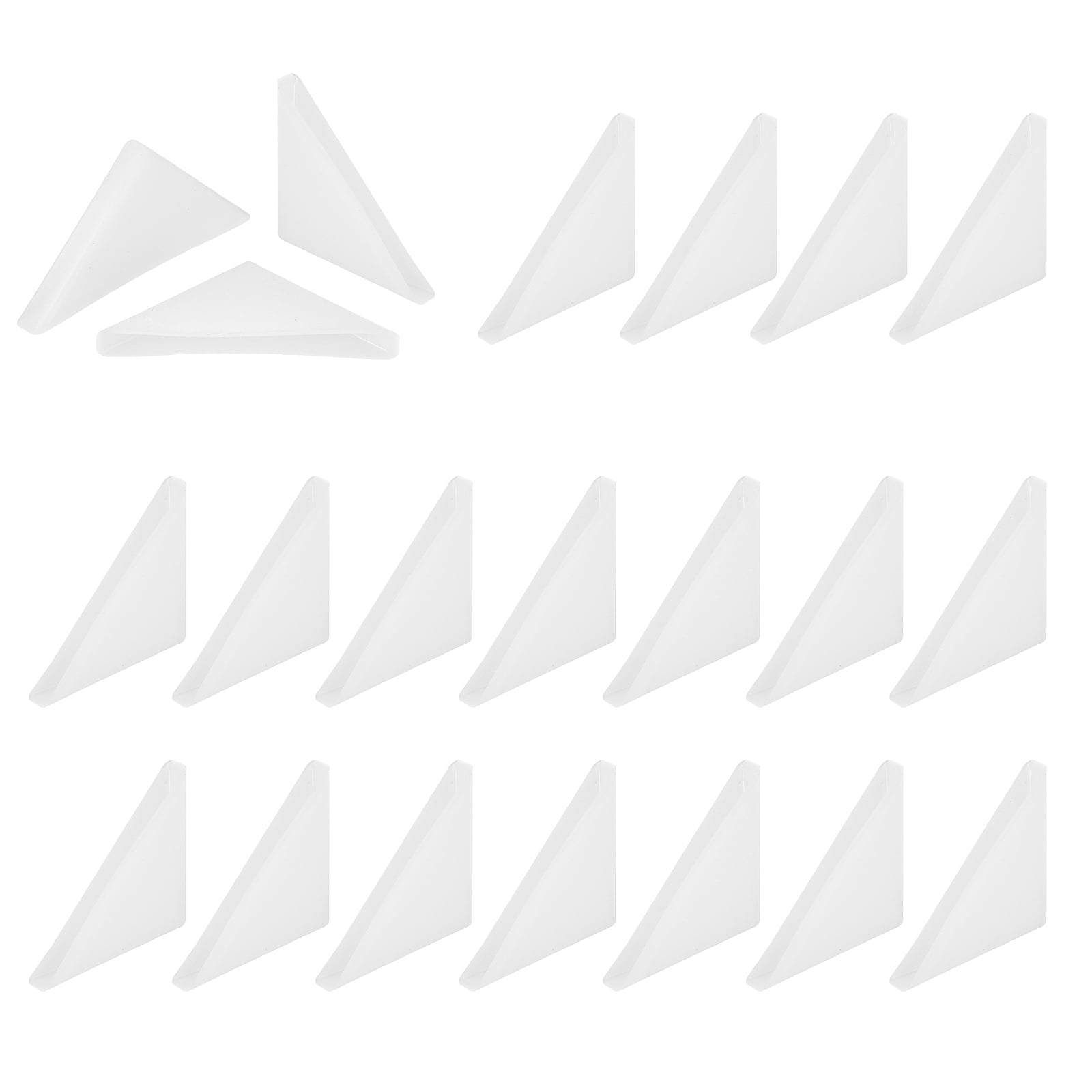 Uxcell 60Pcs Triangle Glass Corner Protector, 0.12 Inch Plastic Glass ...