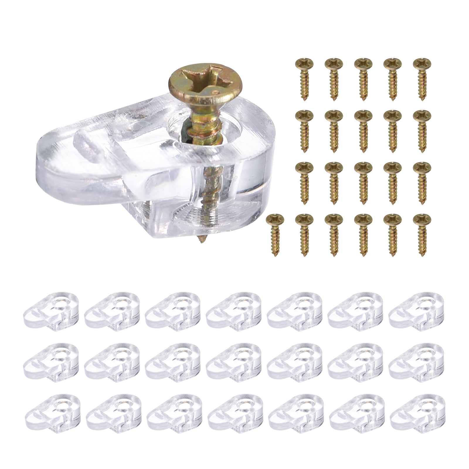 Uxcell 60Set 20mm Plastic Glass Retainer Clips Set for 3mm Thick Glass ...