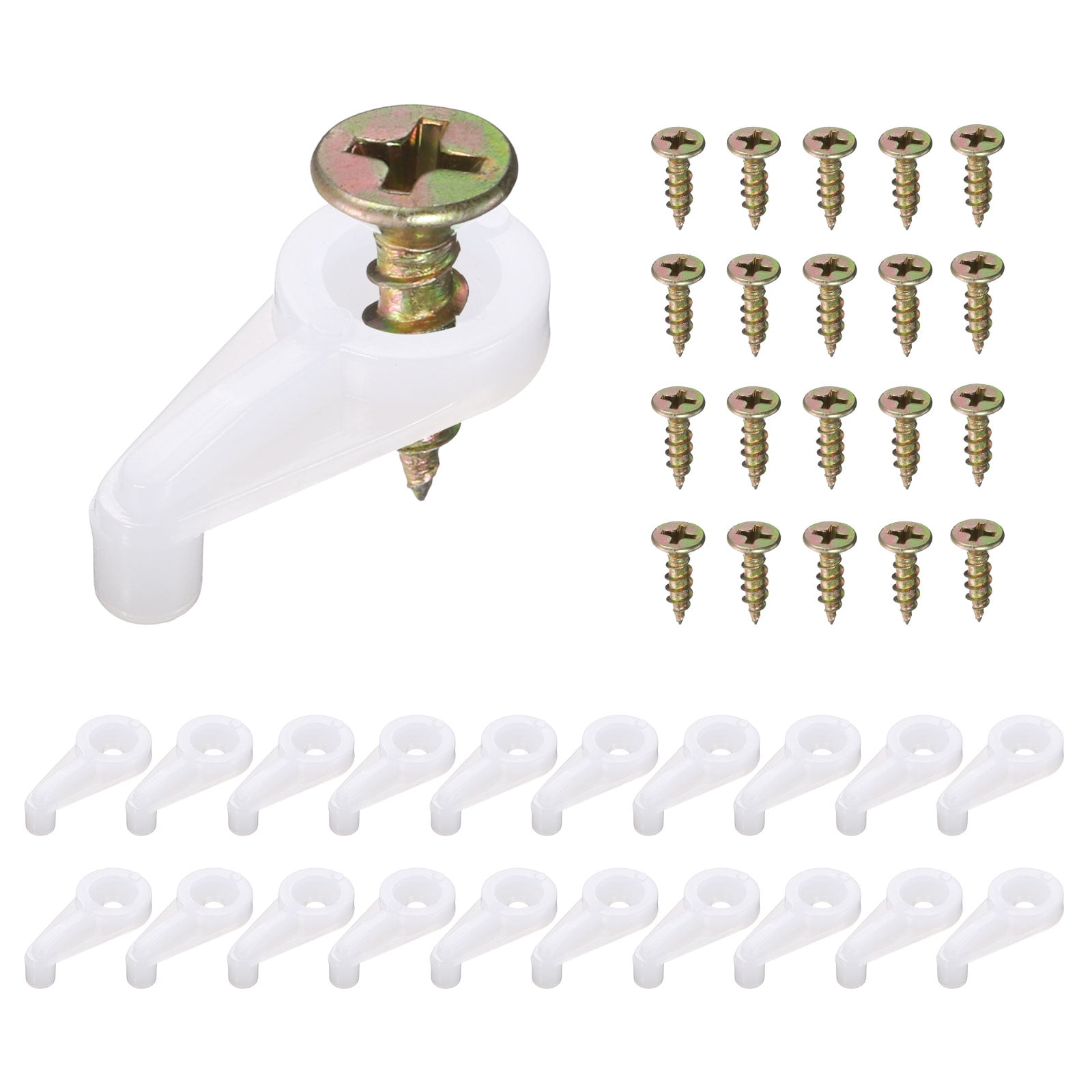 Uxcell 60Set 25mm Plastic Glass Retainer Clips Set for 4mm Thick Glass ...