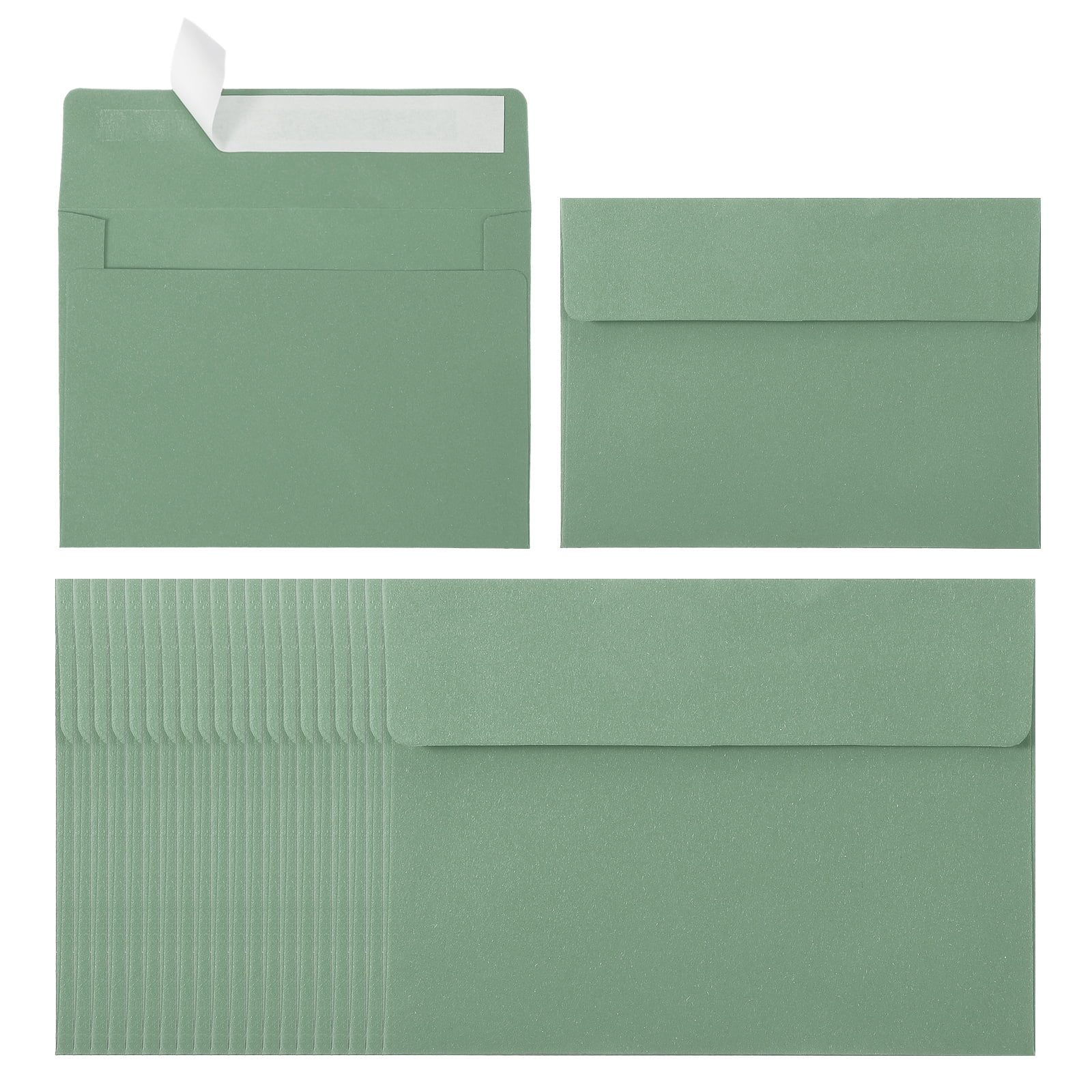 Uxcell 60ack A2 Envelopes, Self Seal Light Green Invitation Envelopes ...