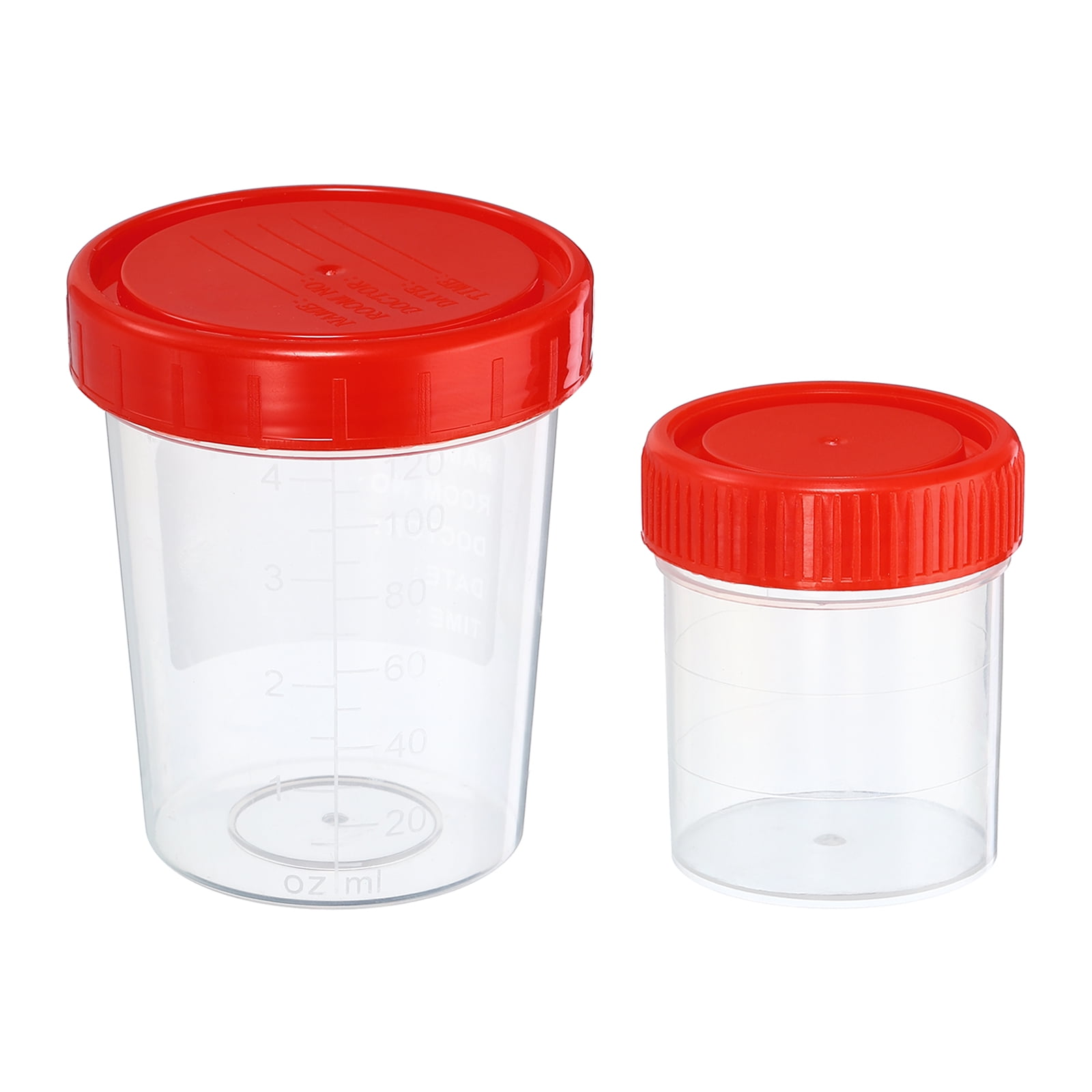 Uxcell 60mL 120mL Sample Cups Sample Containers Leak Proof Screw Cap ...