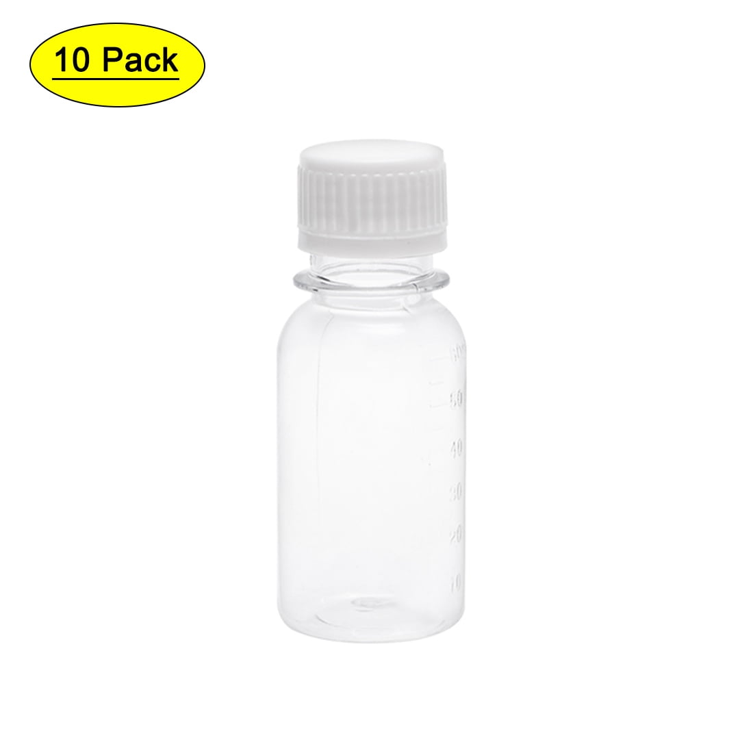 Uxcell 60ml/2oz Small Mouth Lab Reagent Bottle Clear Transparent ...