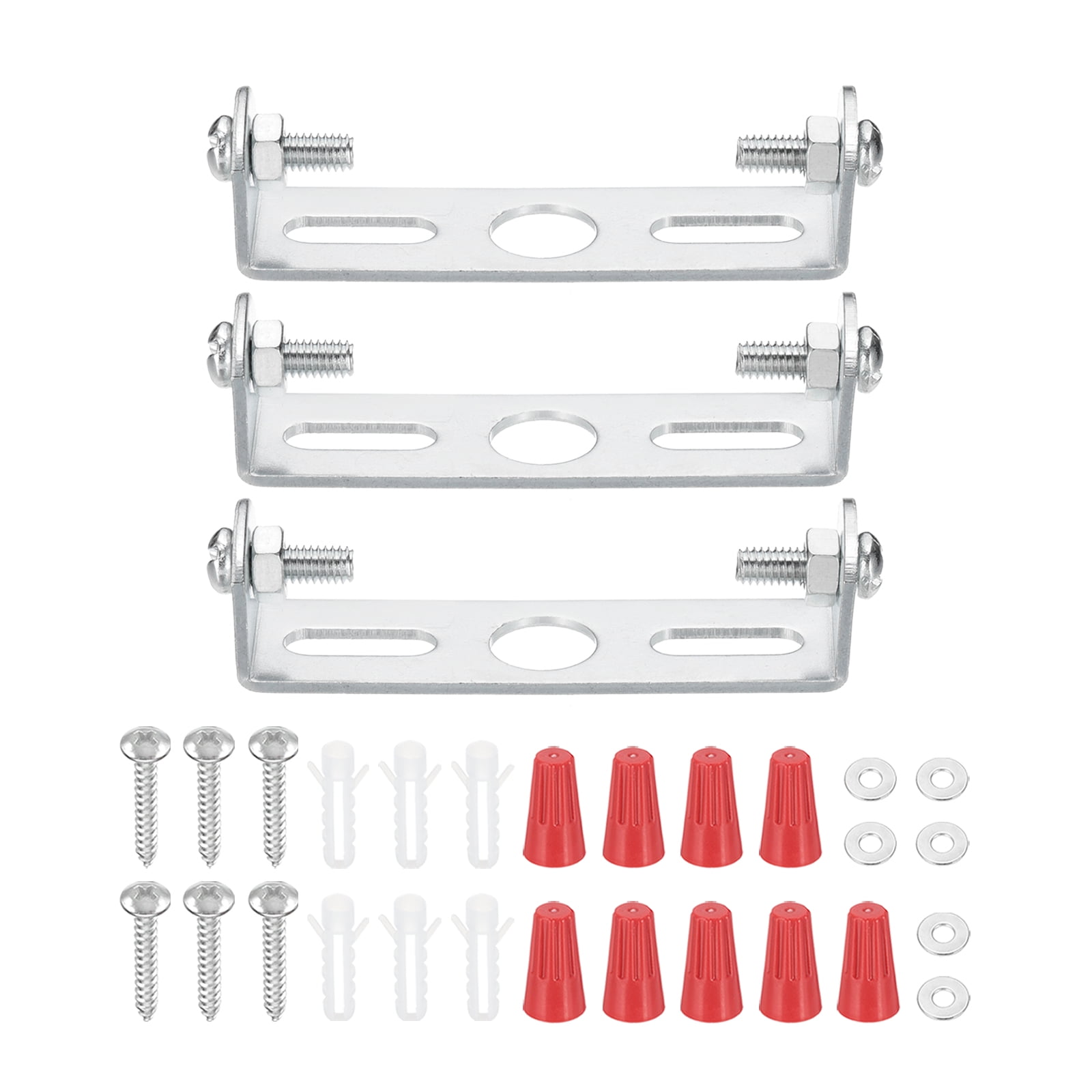 Uxcell 60mm (2.4") Universal Light Fixture Mounting Bracket Kit, 3 Set ...